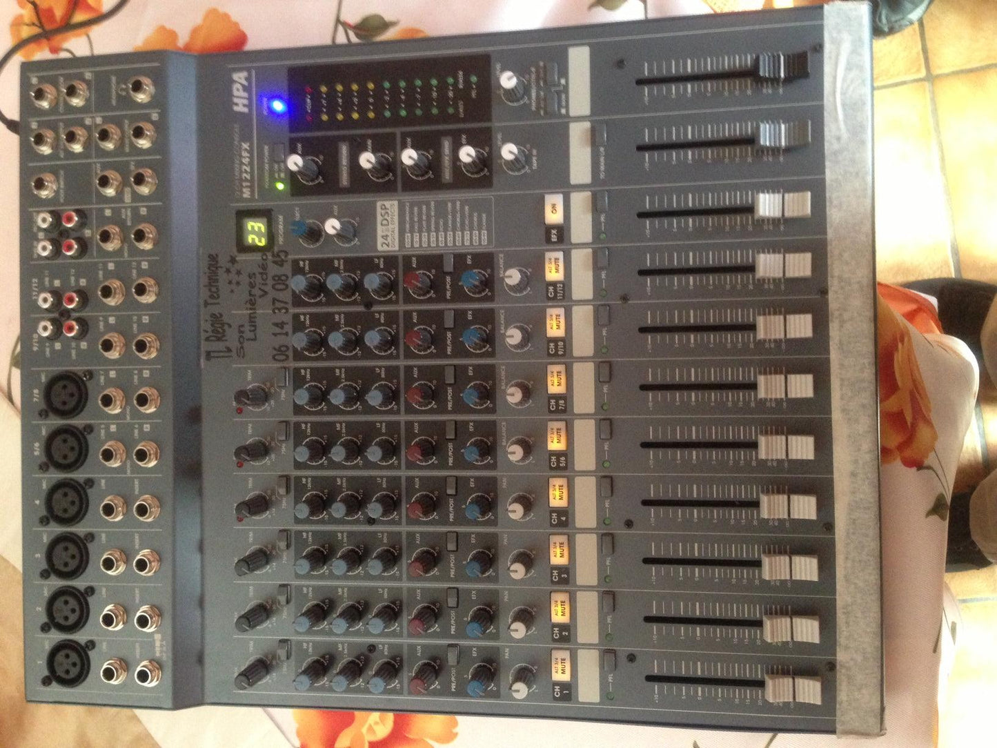 HPA M1224FX-USB Analogue Mixing Desk 8-channel Mixing Console with 100 ...